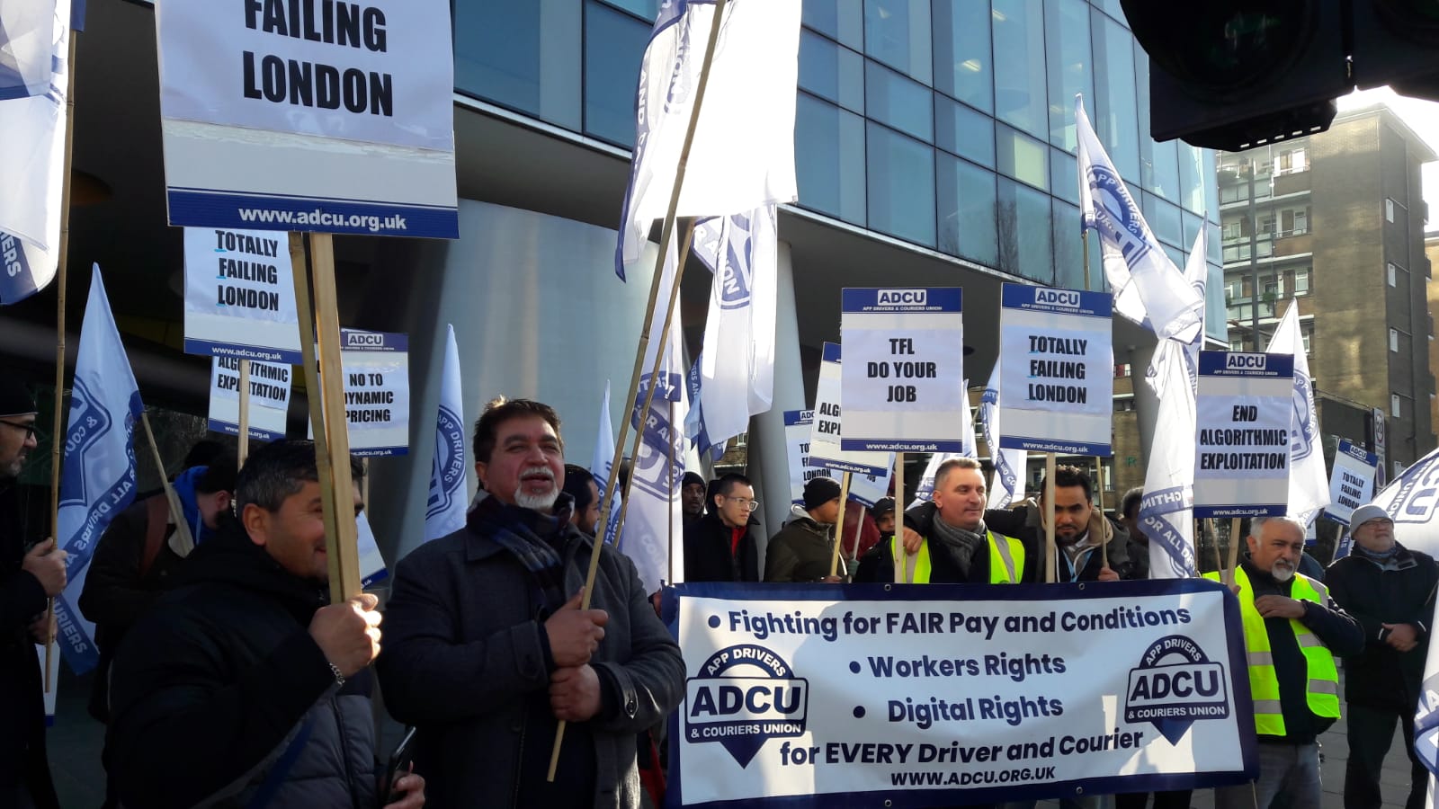 App Drivers and Couriers Union stage protest over Uber and Bolt fares ...