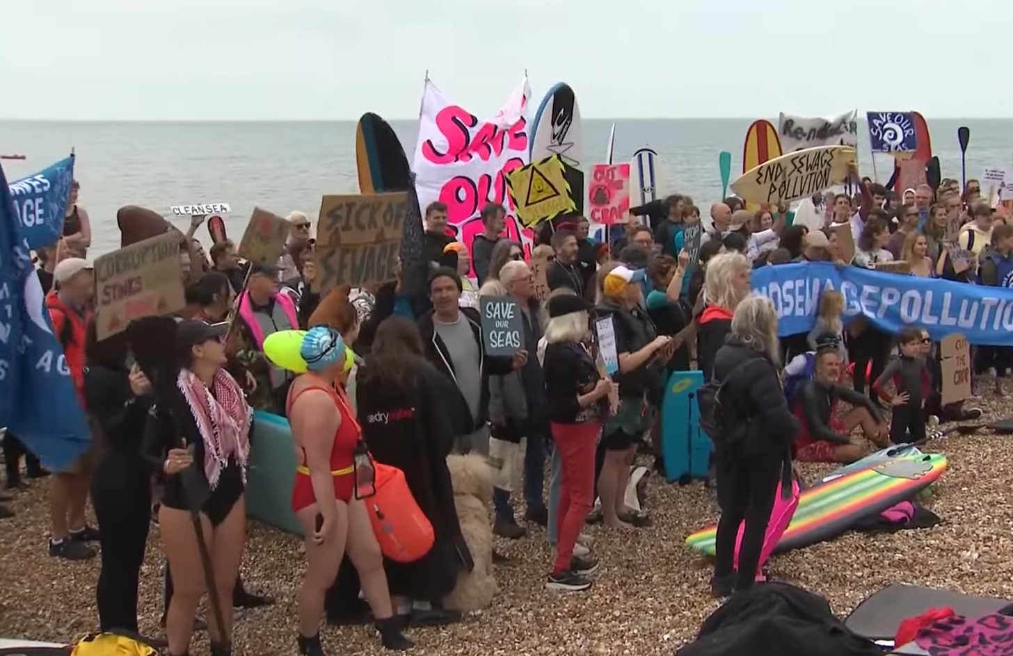 Thousands take to the water in mass protest against sewage pollution ...