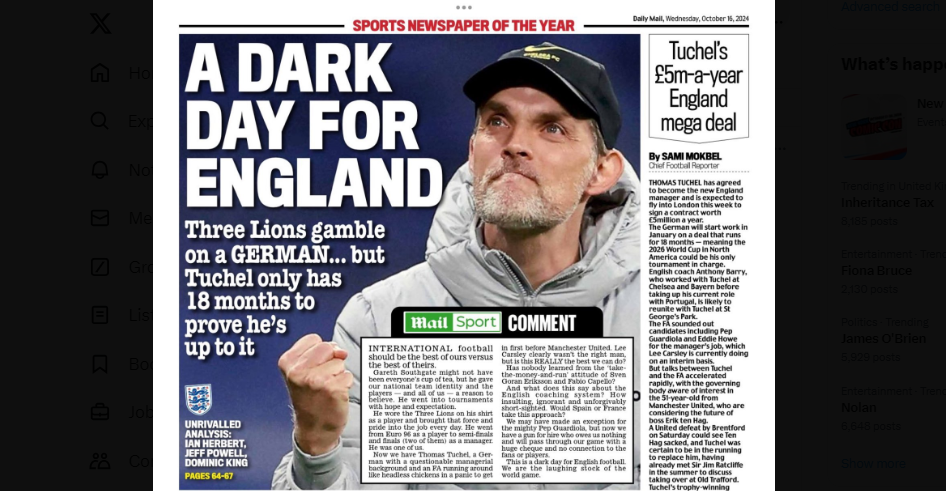 Right-wing outrage over Thomas Tuchel appointment as England manager ...