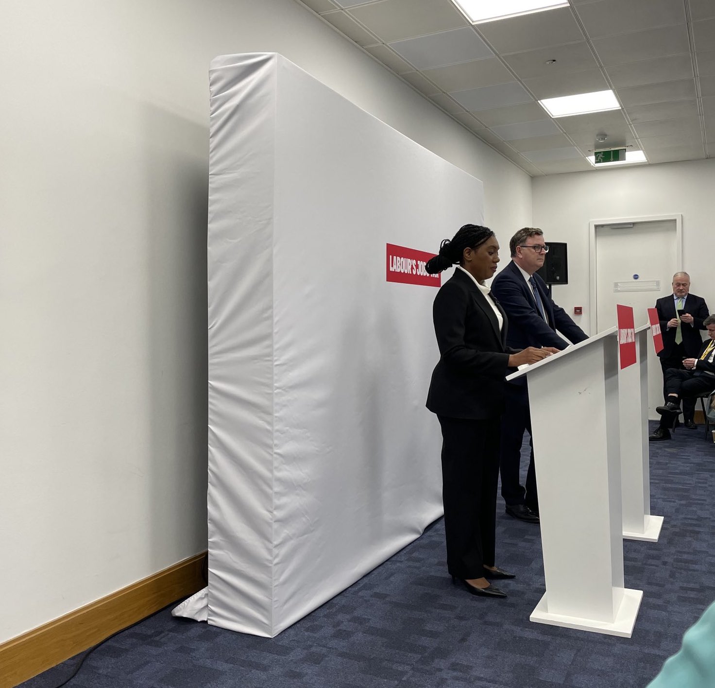 Tories brutally mocked over press conference backdrop - Left Foot ...