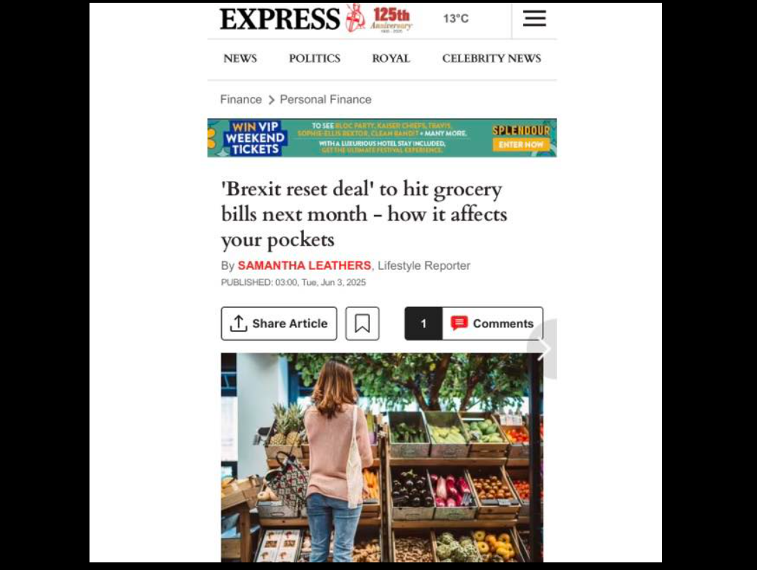 Express begrudgingly concedes Brexit reset benefits, not that you’d ...