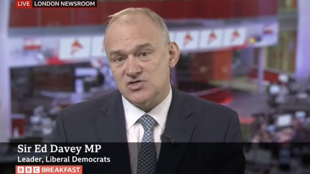 Ed Davey criticises BBC ‘for not doing a very good job’ of exposing ...